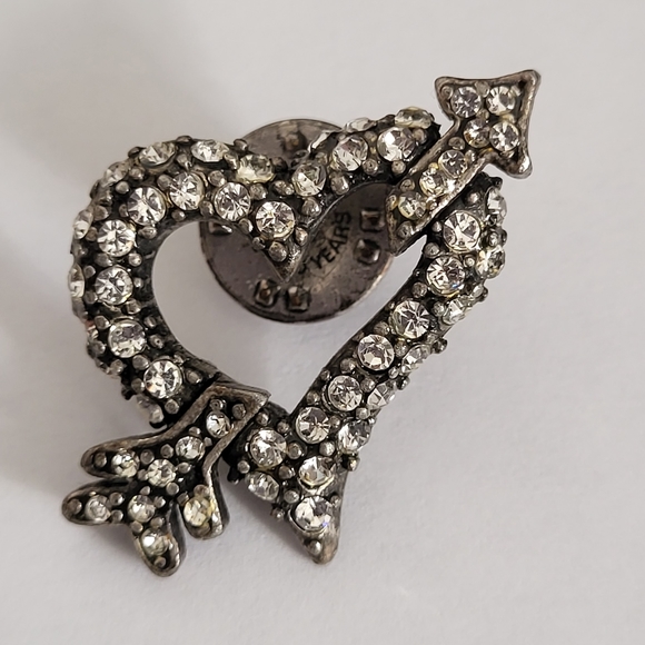 Chico's | Jewelry | Chicos Heart Arrow Pin Brooch Valentines Day Faux ...